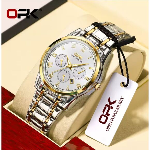 opk | Accessories | Open Popular Key Silver And Gold Mens Watch | Poshmark